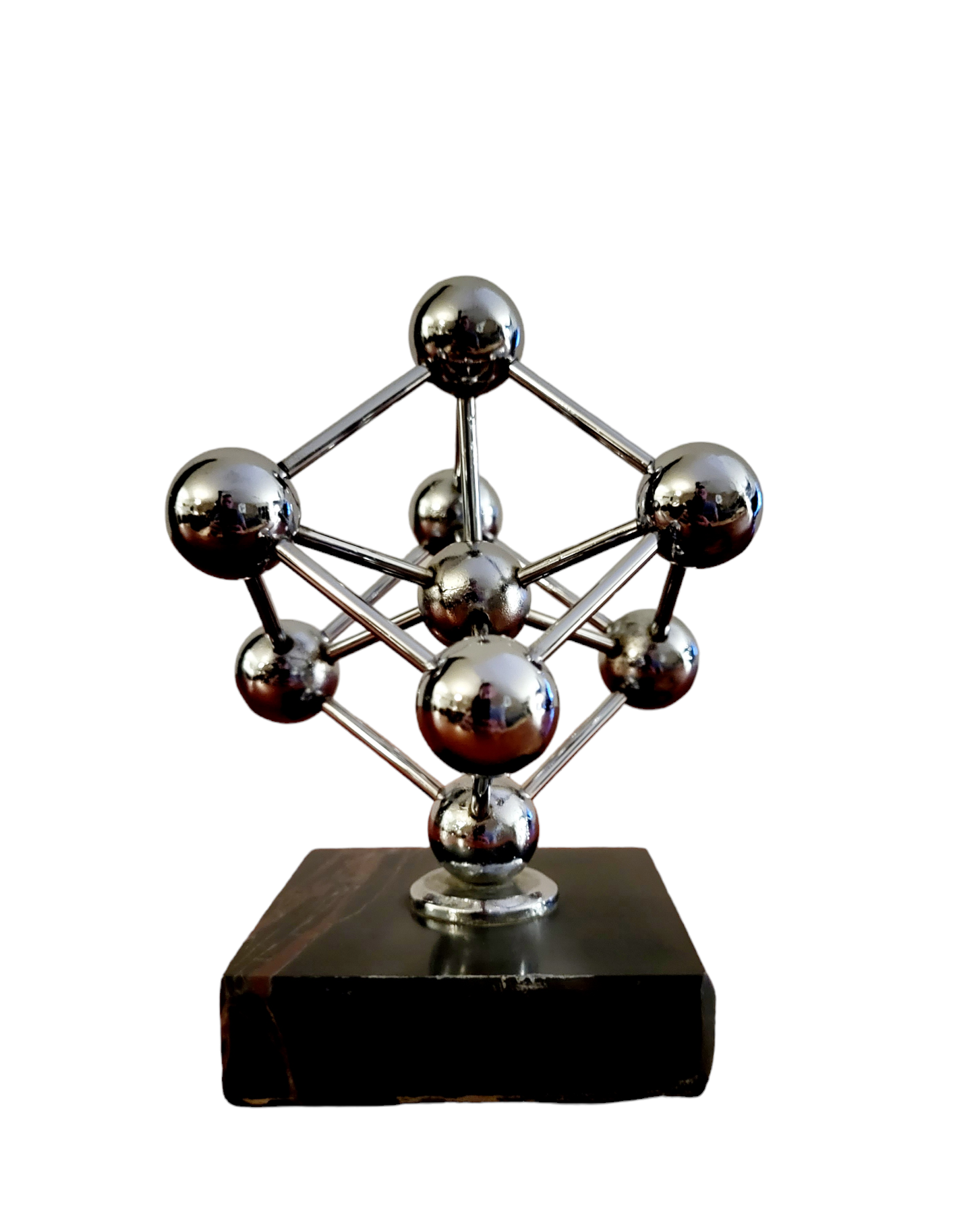 Souvenir Atomium, expo 1958, marmeren voet en metaal, Brussel - Inventio